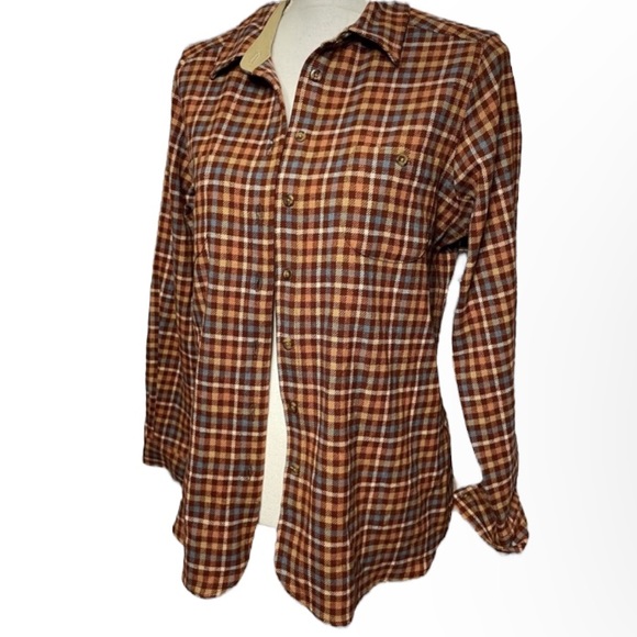 Pendleton | Tops | Pendleton Button Down Virgin Wool Harvest Fall Color Flannel Shacket | Poshmark